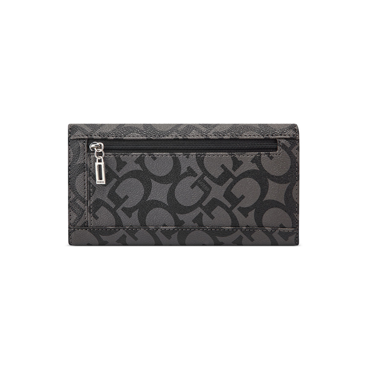 Buy Guess Coal Grey Printed Abbas Slim Wallet Online