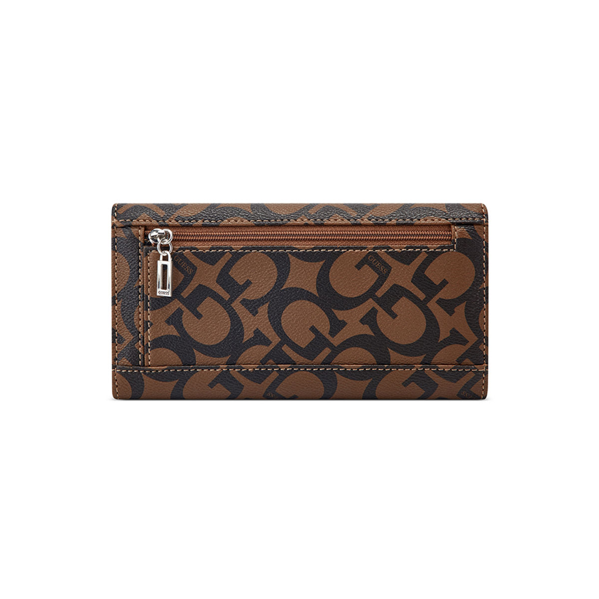 Buy Guess Dark Brown Printed Abbas Slim Wallet Online