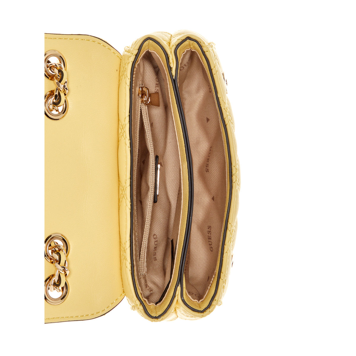 Buy Guess Daisy Yellow Textured Giully Mini Sling Bag Online