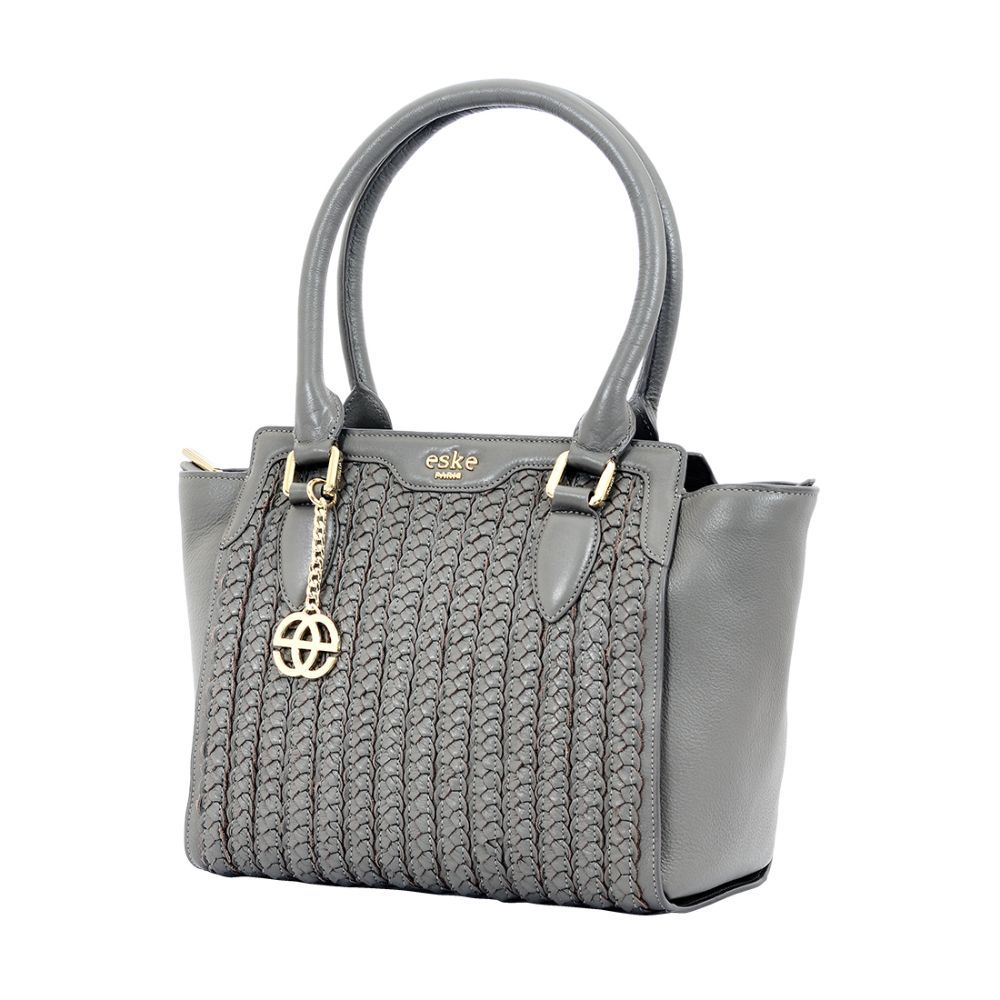 Buy Eske Celeste Leather Tote Bag,Grey Online