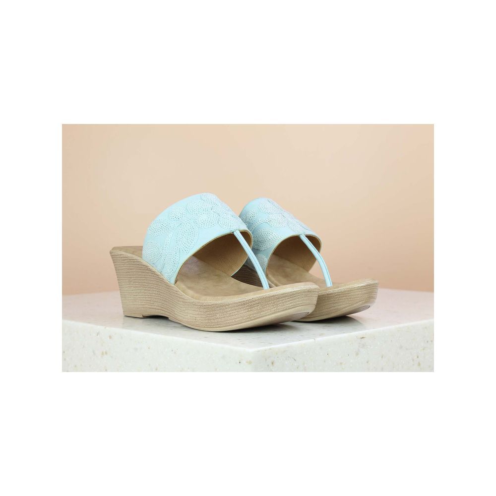 Buy Inc.5 Printed Light Blue Wedges Online