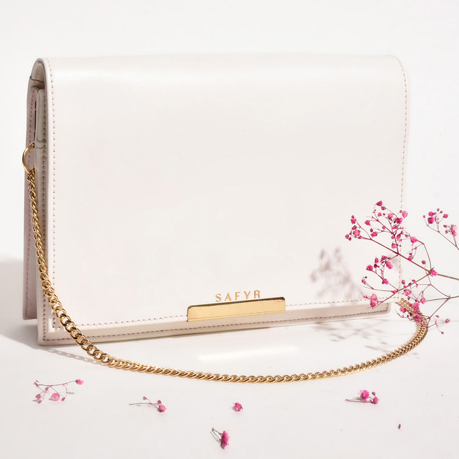 Buy Safyr Eve White Sling Bag Online