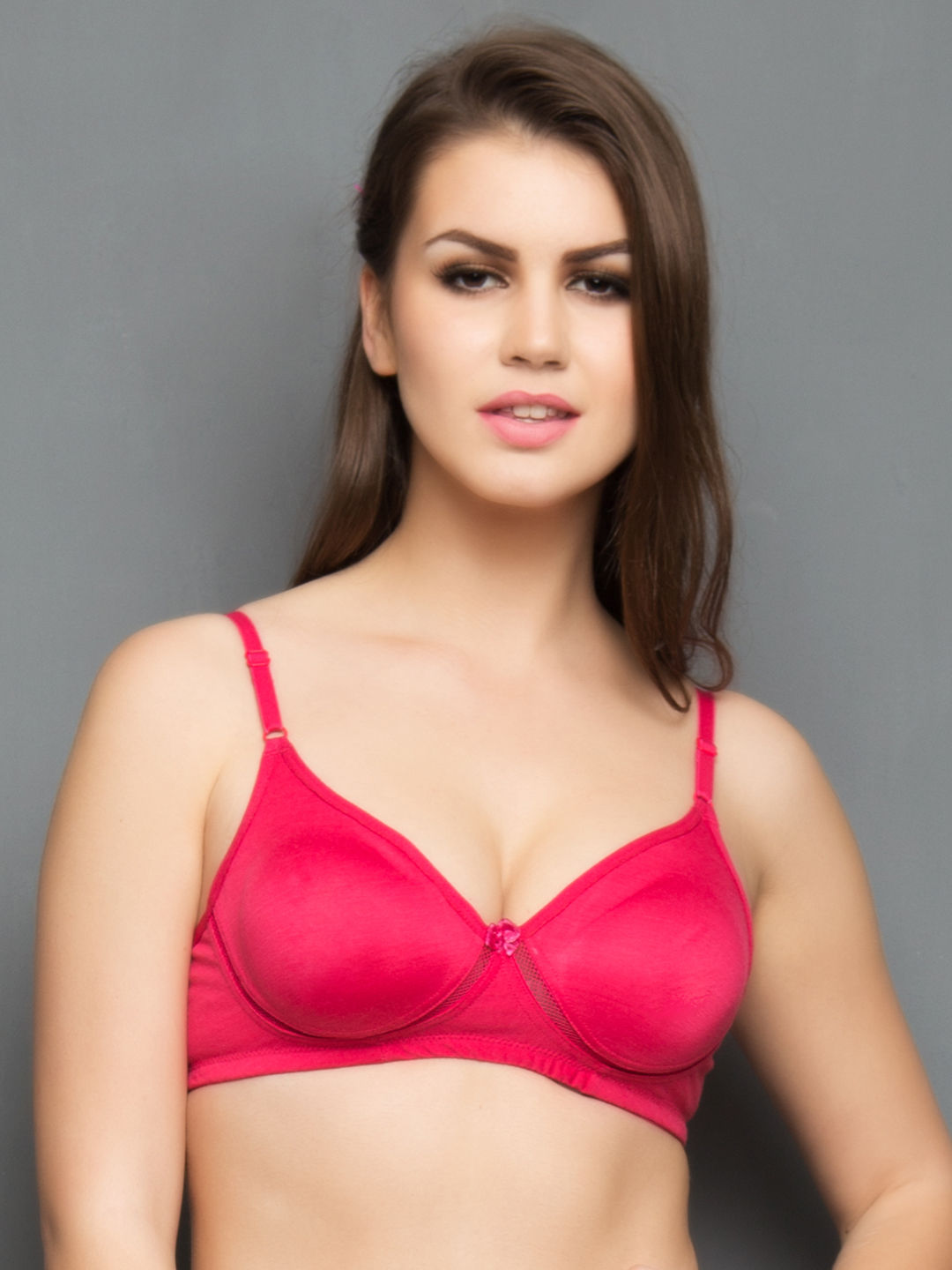 Buy Clovia Cotton Rich Solid Non Padded Demi Cup Wire Free T Shirt Bra