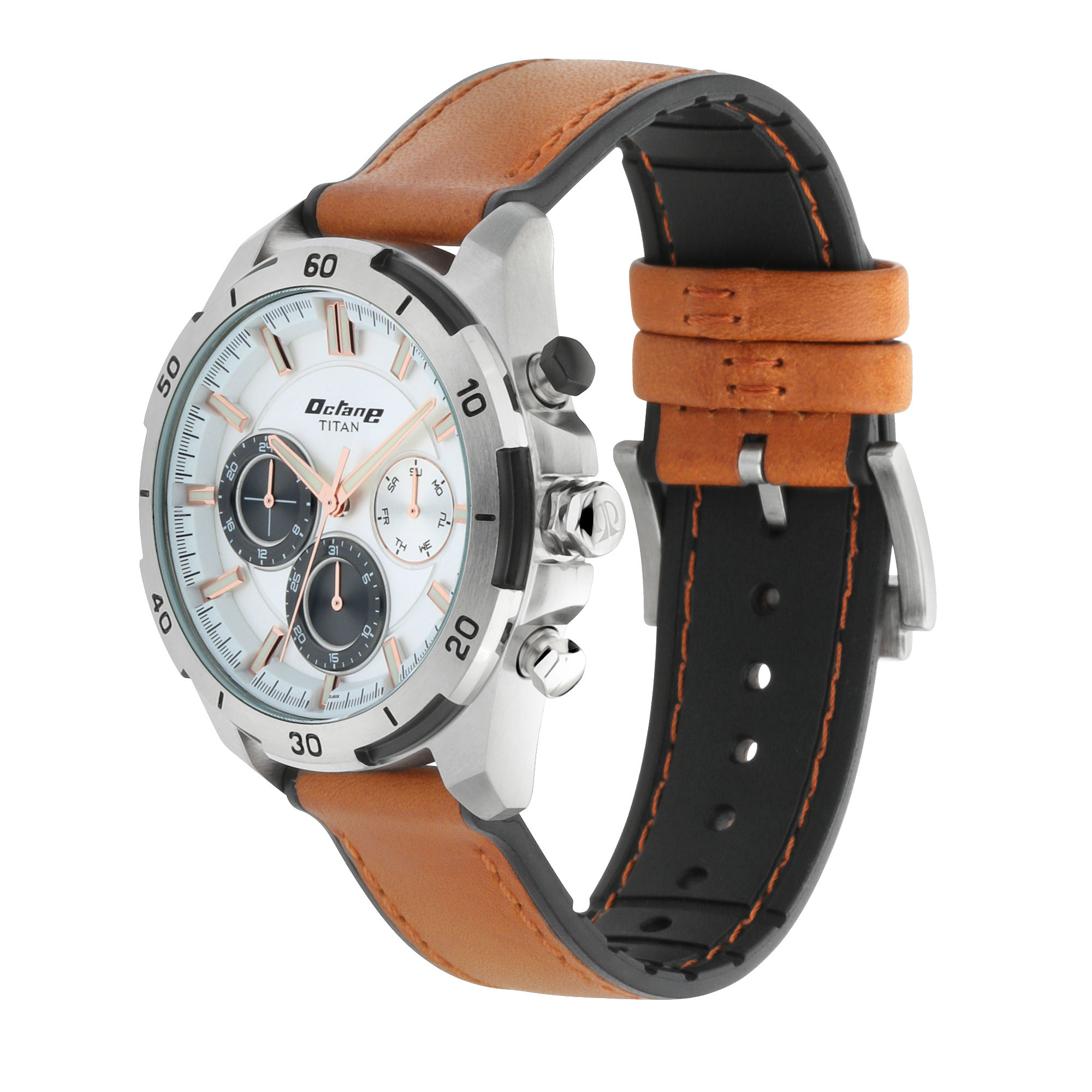 Buy Titan Octane Hyper Lume Watch With Hybrid Strap Online