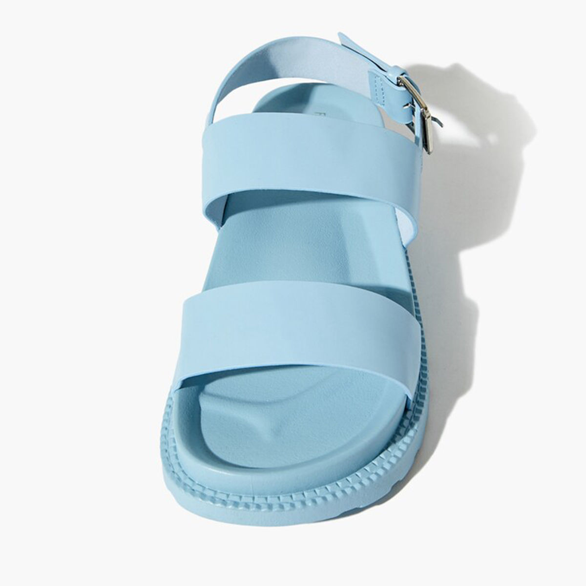 Buy Forever 21 Solid Blue Flat Sandals Online