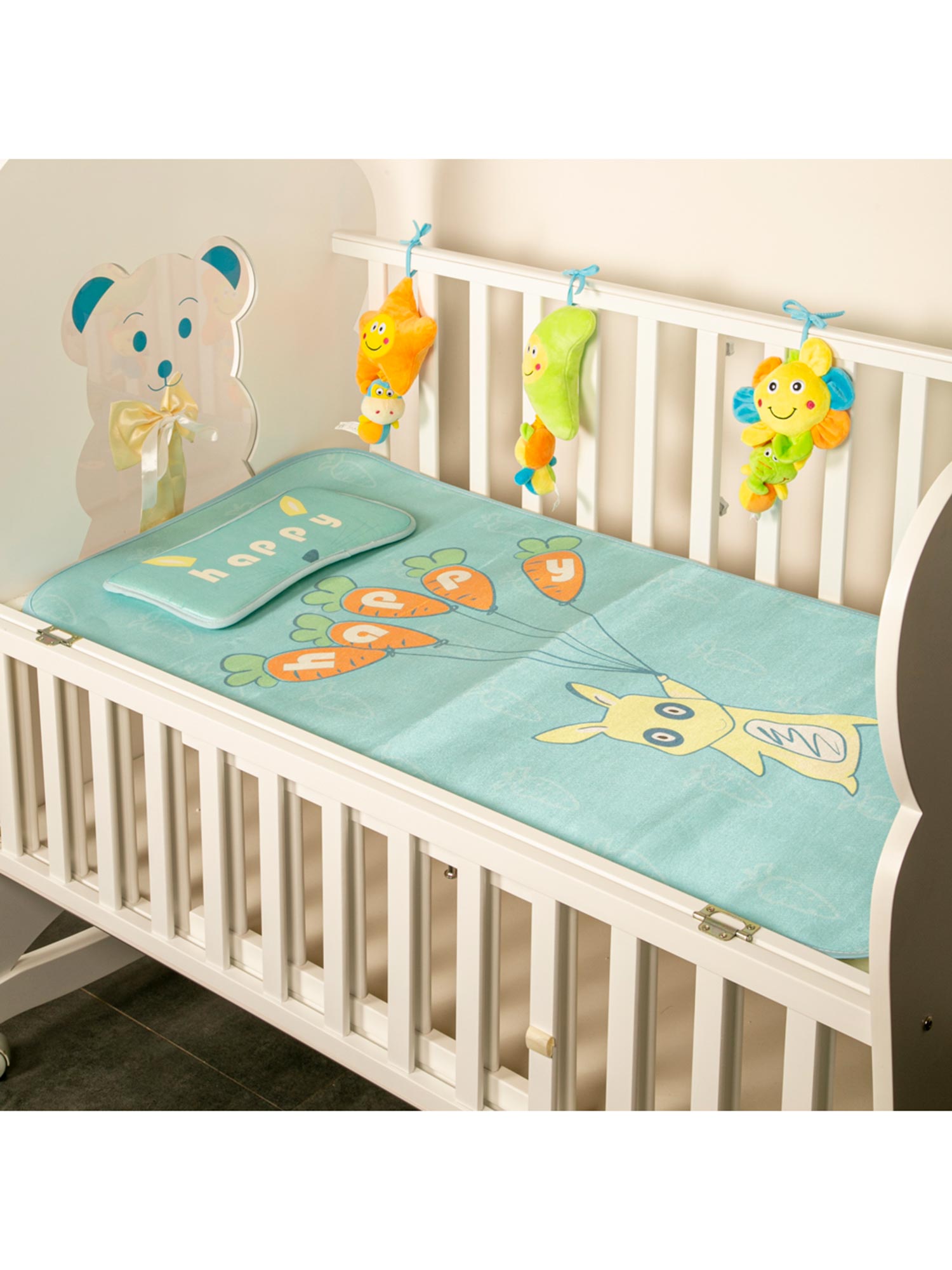 Baby Moo Happy Blue Washable Mat With Pillow: Buy Baby Moo Happy Blue ...