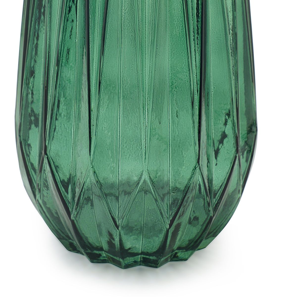 Pure Home + Living Emerald Green Diamond Textured Glass Vase: Buy Pure ...