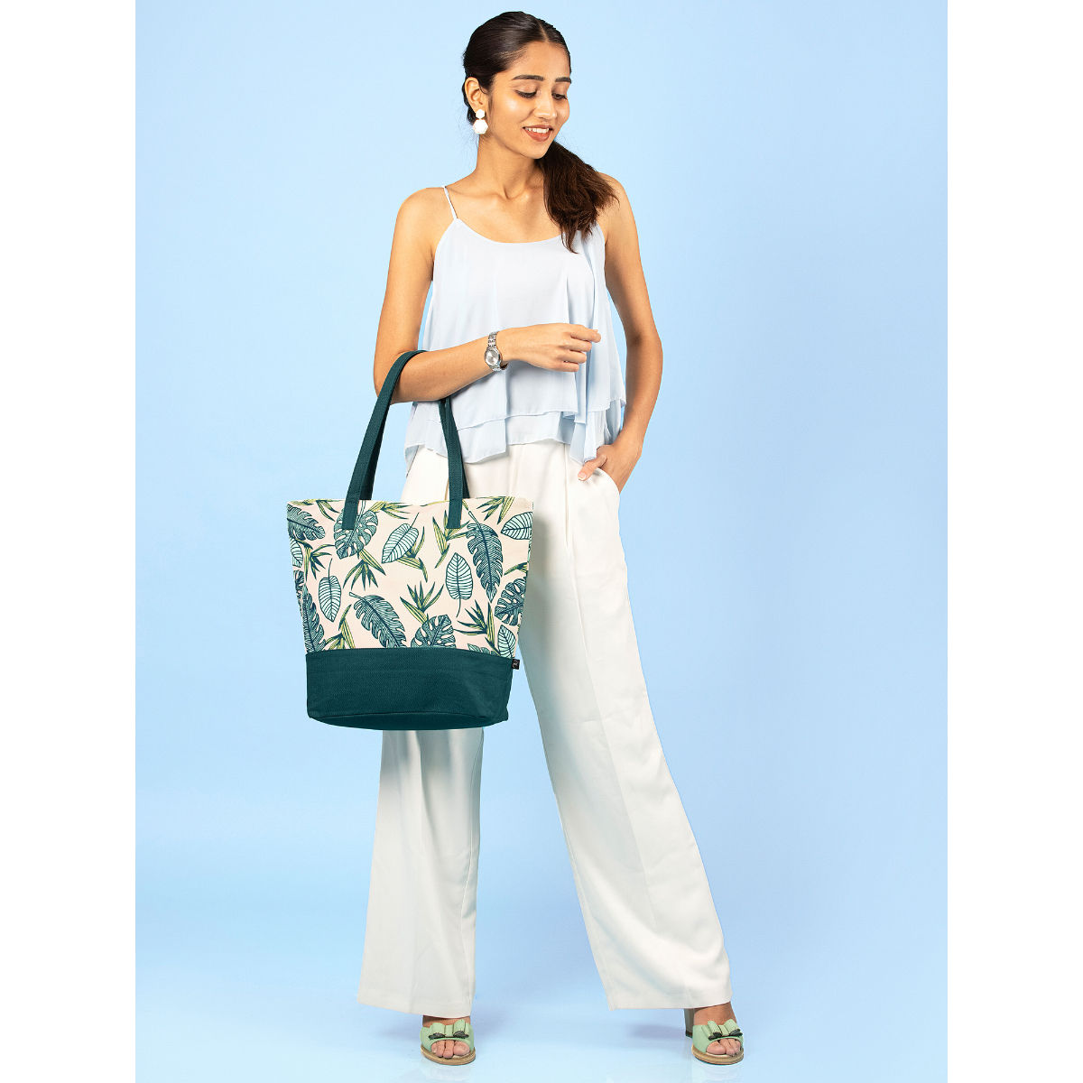Buy EcoRight Green Tropical Organic Cotton Tote Bag Online