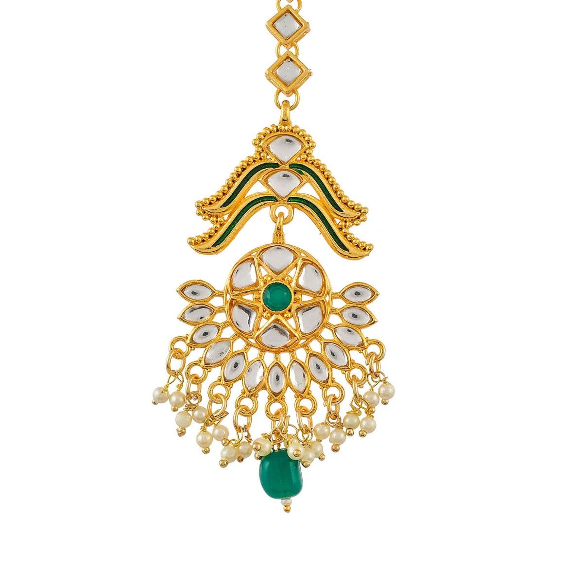 Buy Silvermerc Designs Traditional Gold plated Maangtika Online