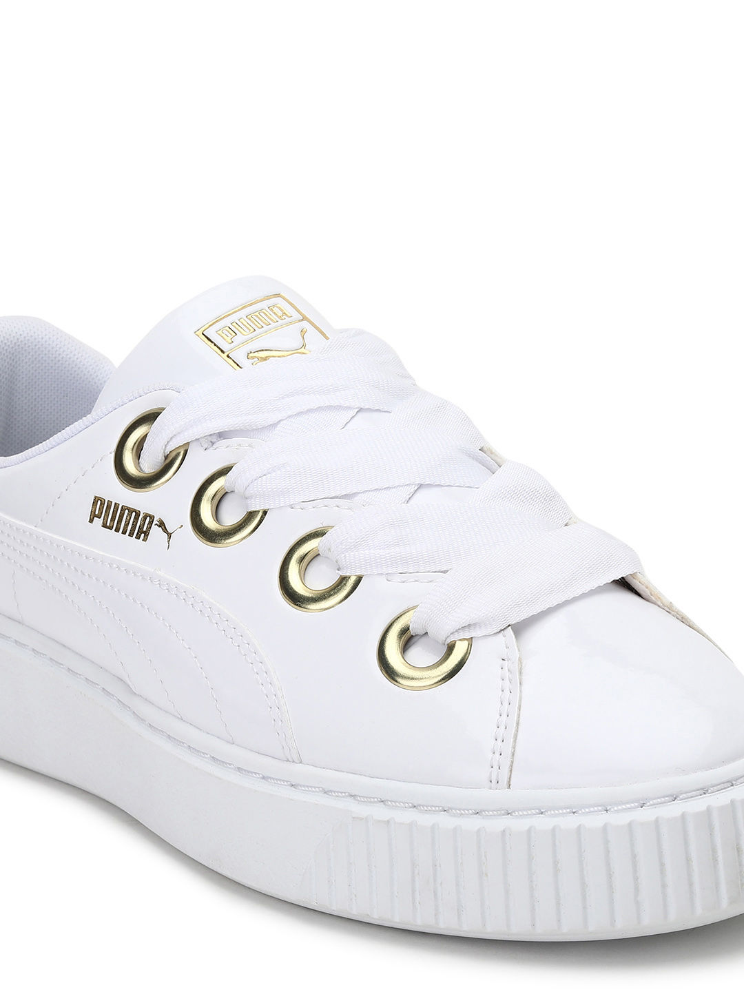 Buy Puma Platform Kiss Patent Wns White Casual Shoes Online