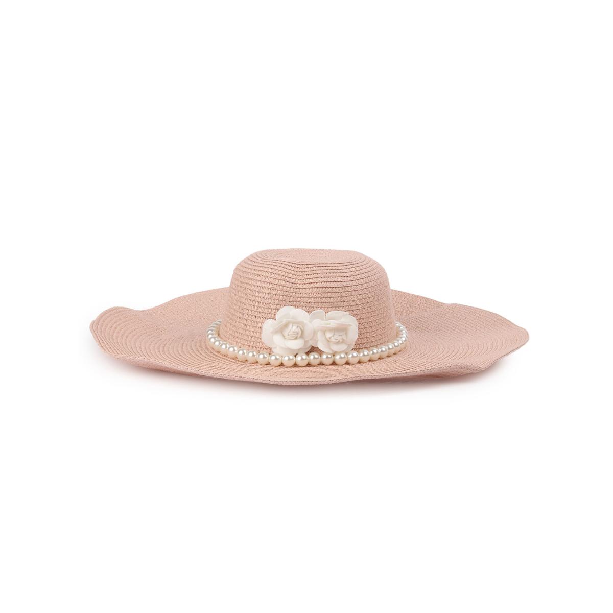 Buy Odette Women Peach Textured Sun Hat Online