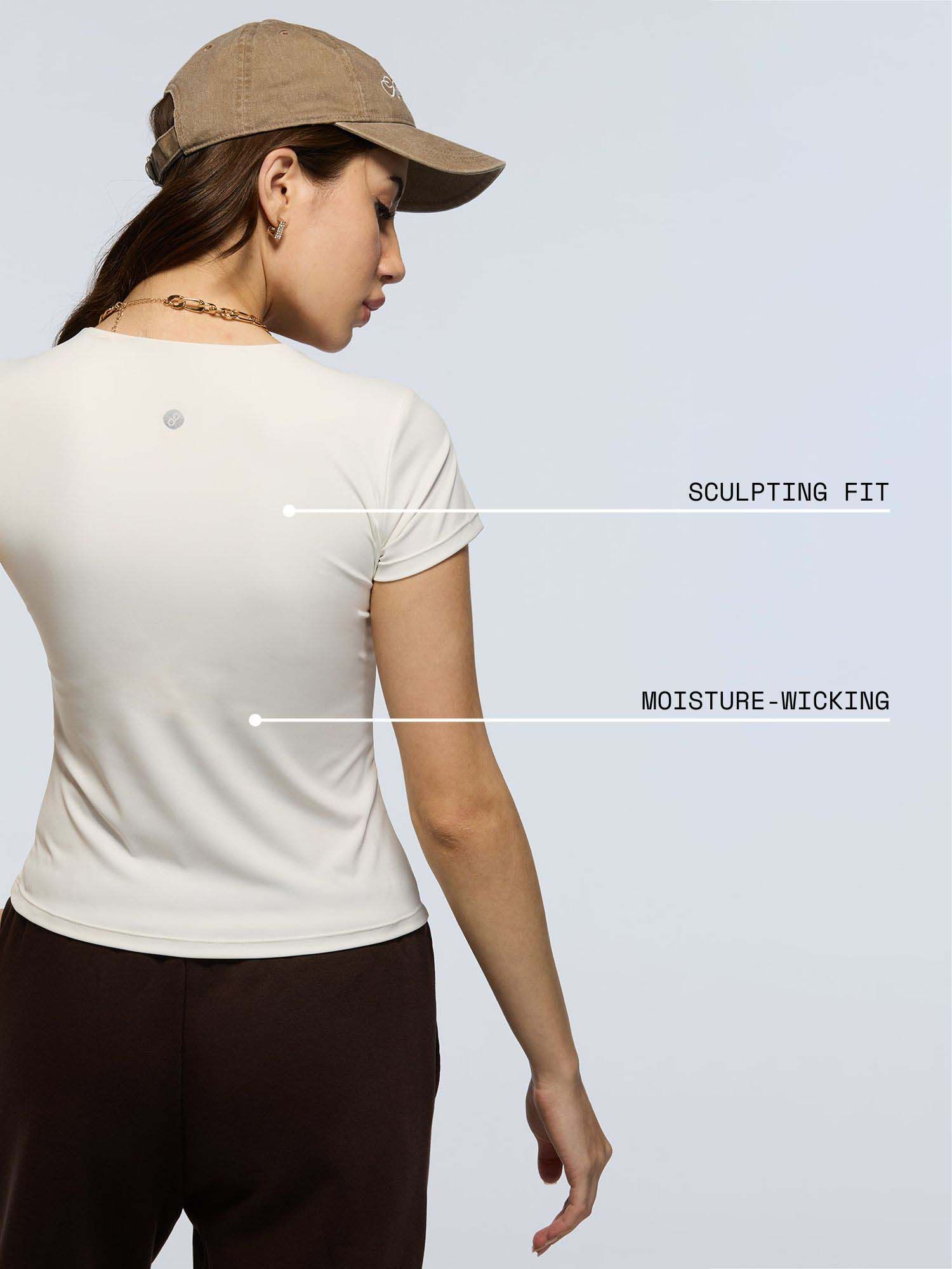 Buy Cava Athleisure Ivory Sculpt Built-in Top Online