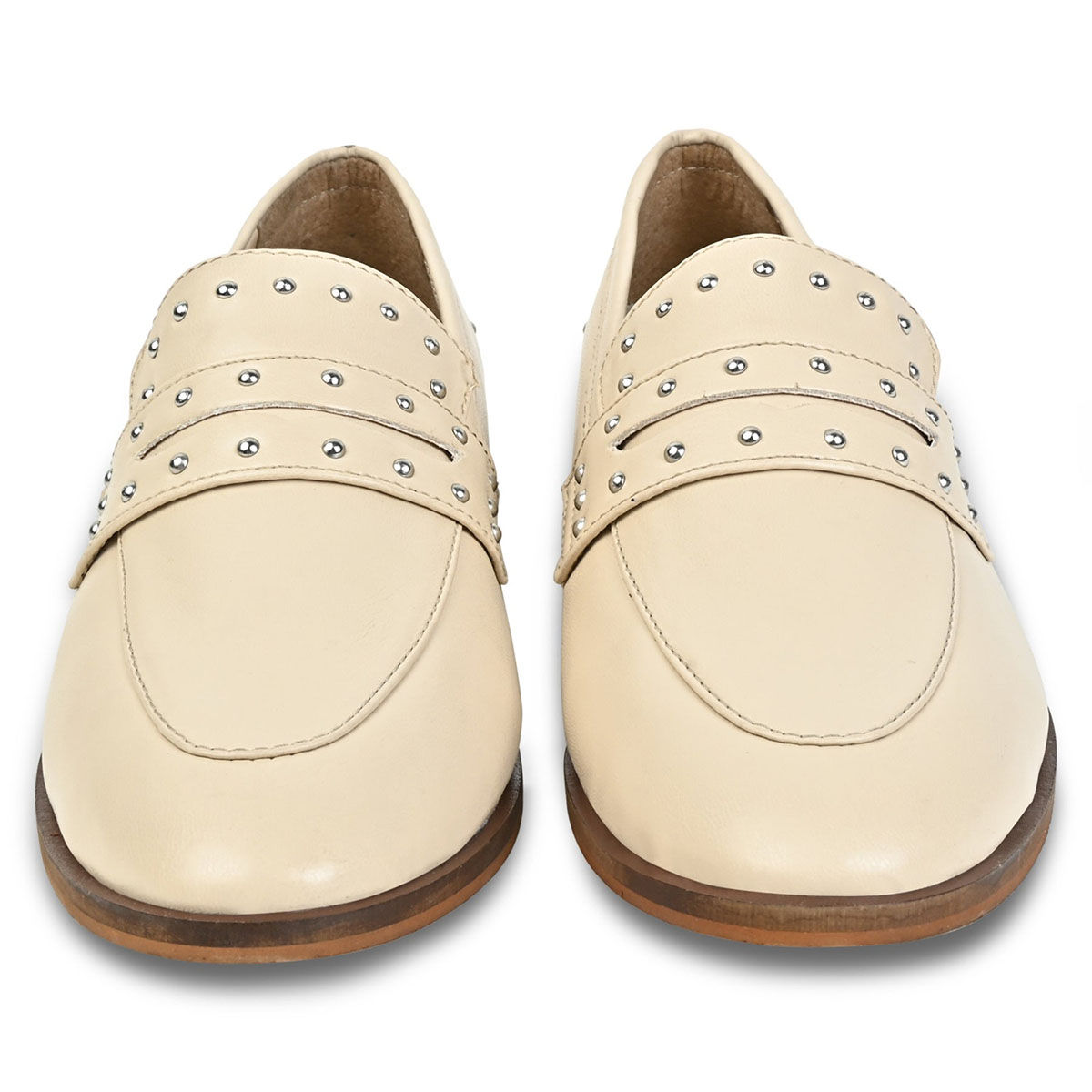 Buy THE CAI STORE Loafer With Rivets - Cream Online