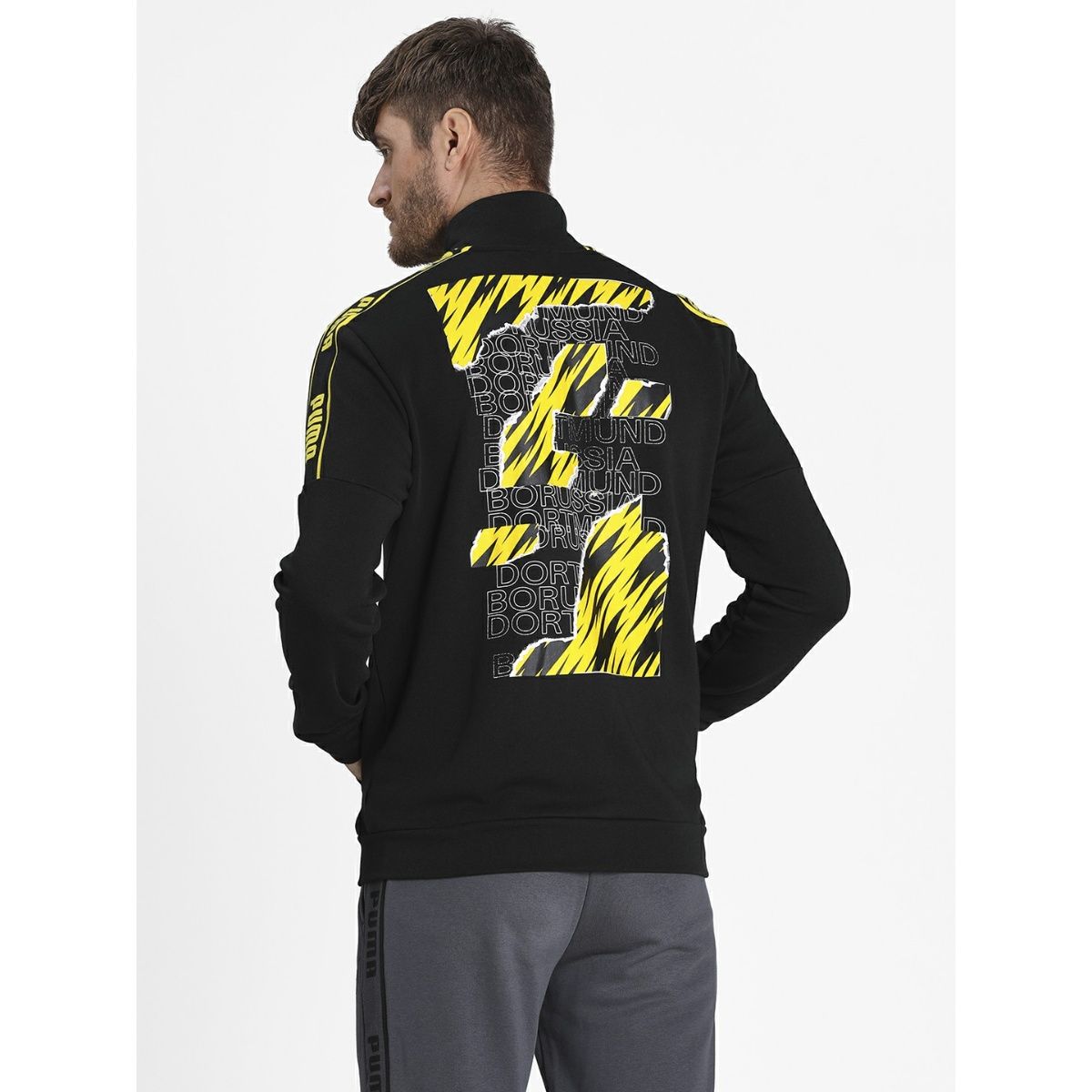 Buy Puma Bvb Ftblculture Mens Black Football Track Jacket Online