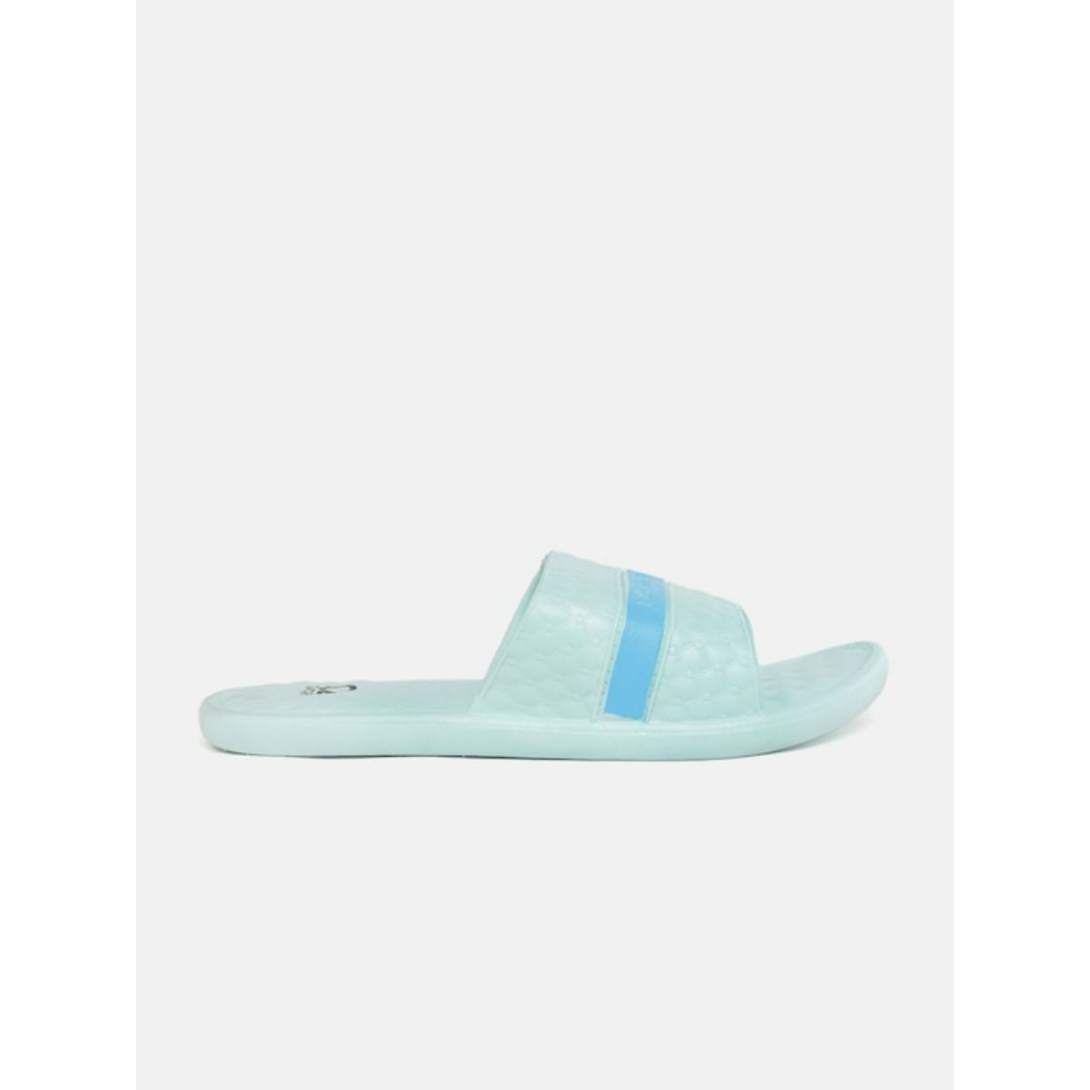Carlton London Light Blue Women Textured Sliders: Buy Carlton London ...