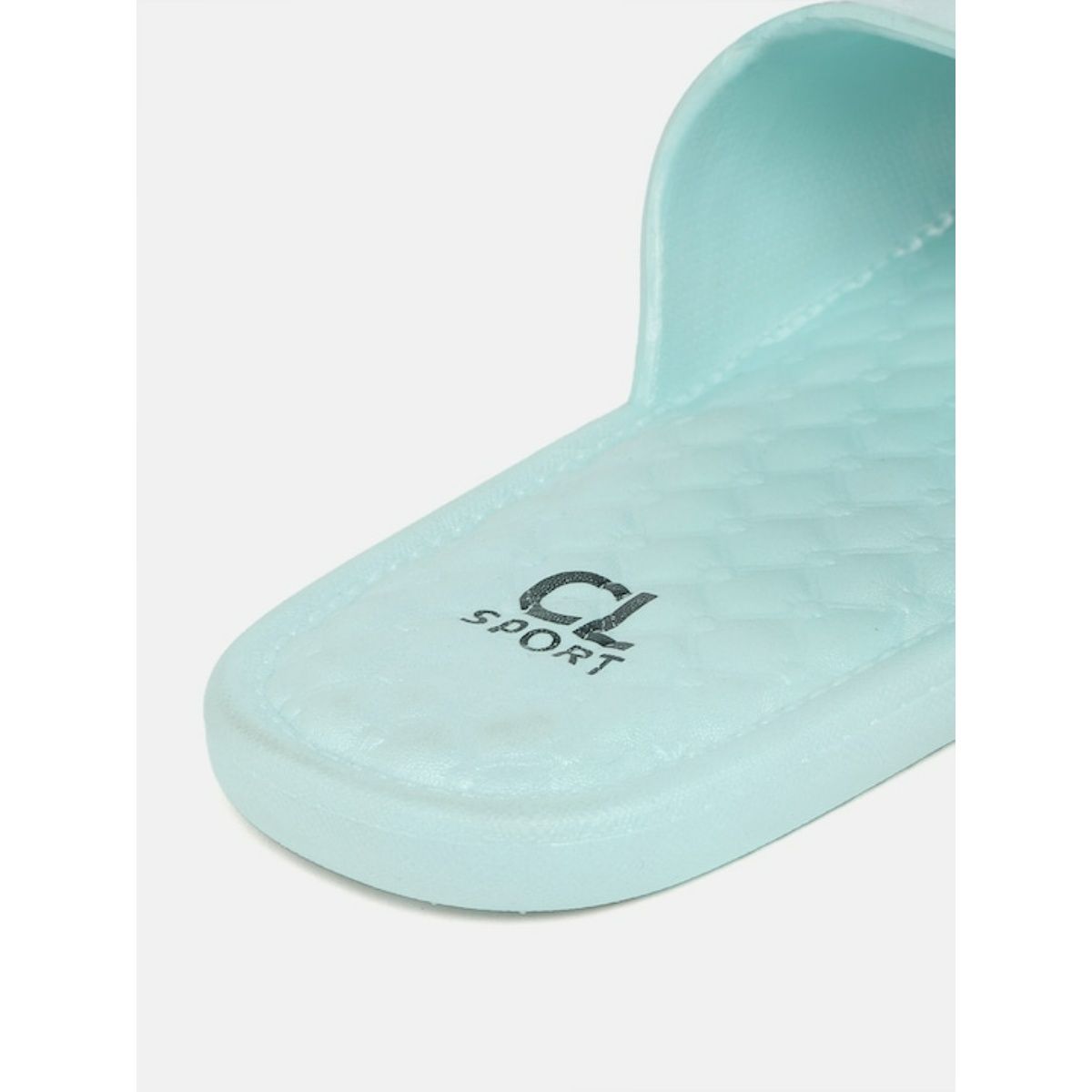 Carlton London Light Blue Women Textured Sliders: Buy Carlton London ...