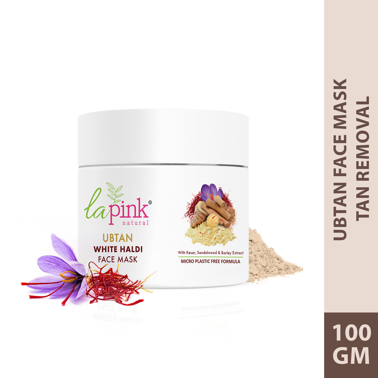 Buy La Pink Ubtan White Haldi Face Mask For Dark Spot & Tan Removal Online
