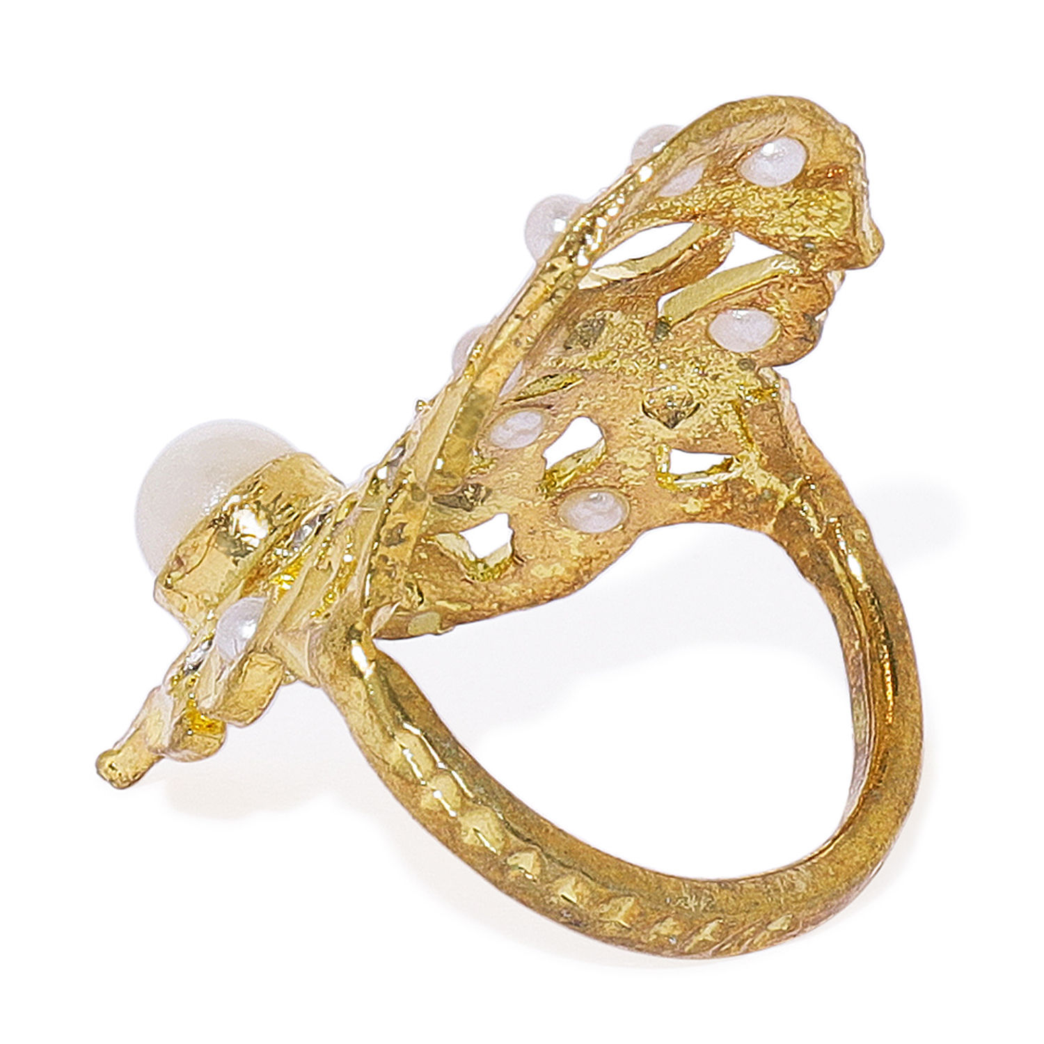 AccessHer Gold-Plated and White Jadua Handcrafted Jewellery Set: Buy ...