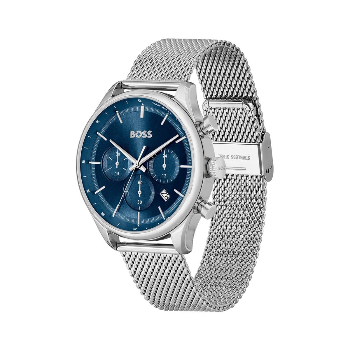 Buy Hugo Boss Gregor Chronograph Blue Sunray Round Dial Men Watch ...