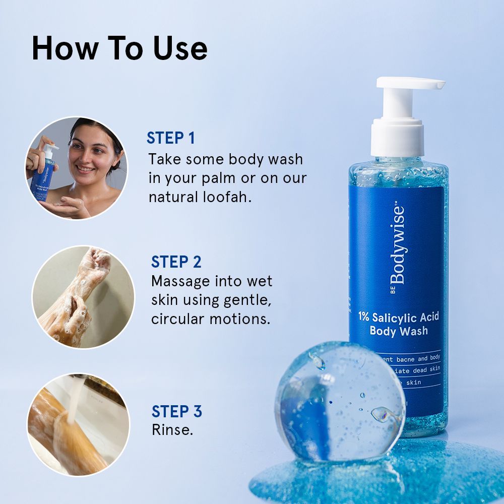 Be Bodywise 1% Salicylic Acid Body Wash - Prevents Body Acne - SLS ...