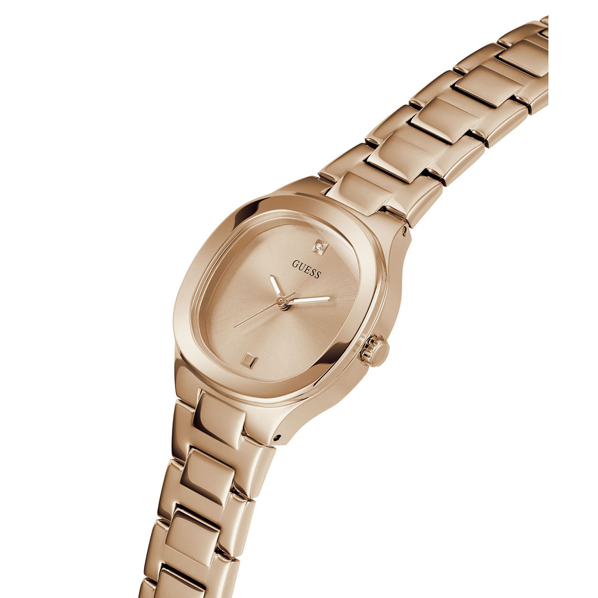 Buy Guess Women Rose Gold Square Stainless Steel Dial Analog Watch ...
