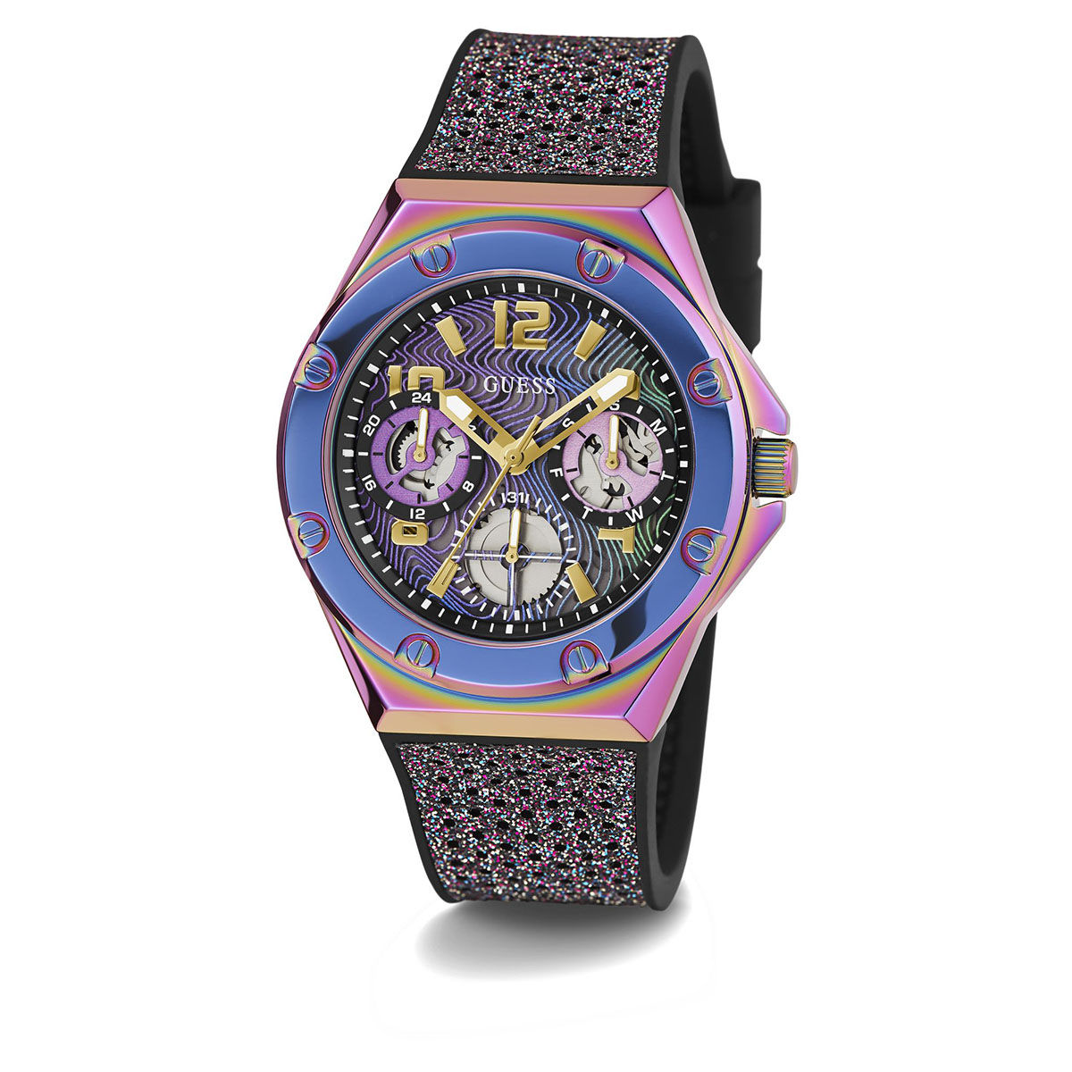 Buy Guess Women Blue Round Stainless Steel Dial Analog Watch- Gw0620L4 ...
