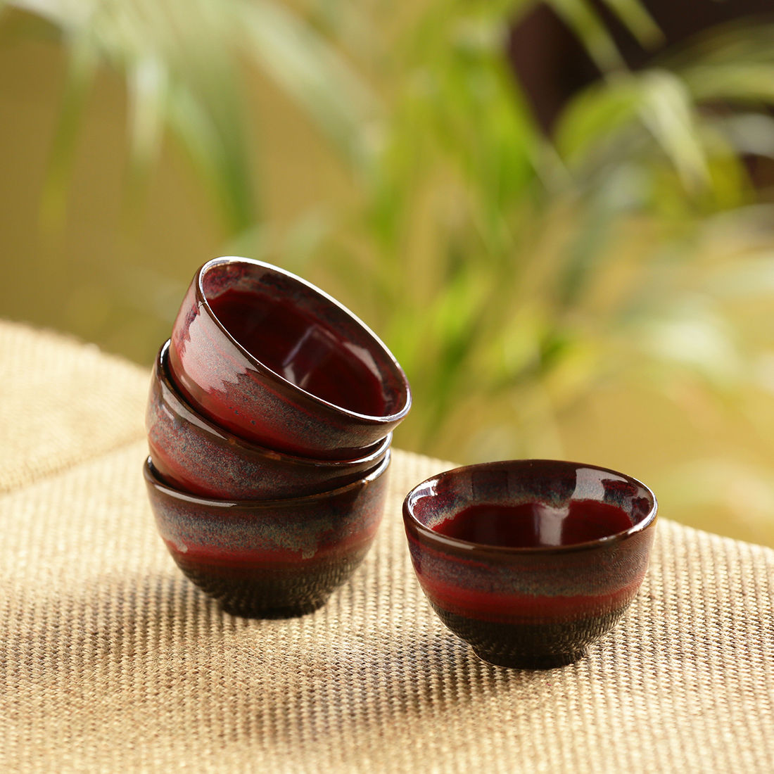Buy ExclusiveLane Crimson Shields' Studio Pottery Ceramic Dining Bowls ...