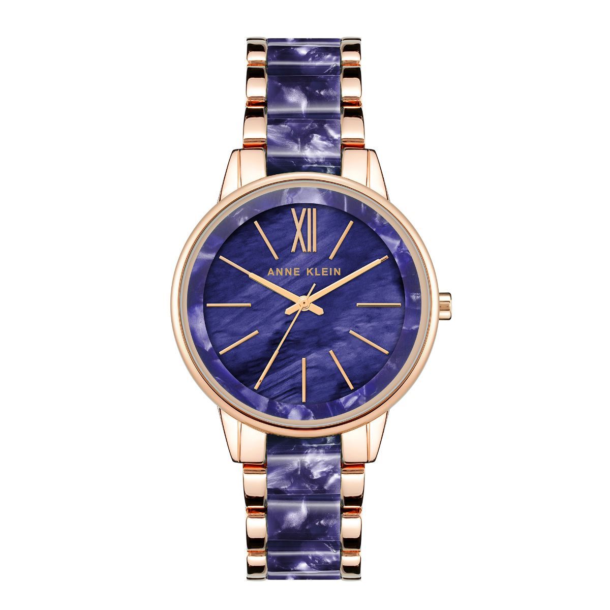 Buy Anne Klein Blue Mother Of Pearl Dial Acrylic Watch For Women Online