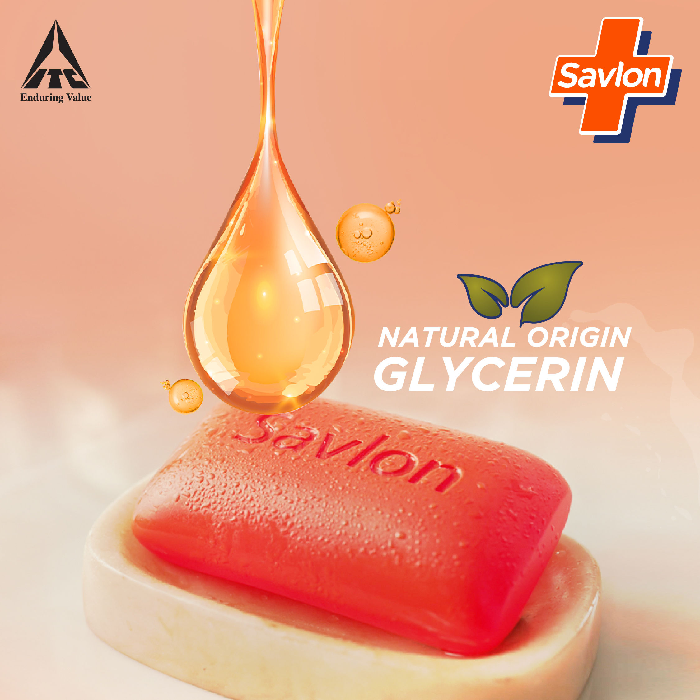 Savlon Moisturizing Glycerin Soap bar (Pack of 5) with Germ Protection ...