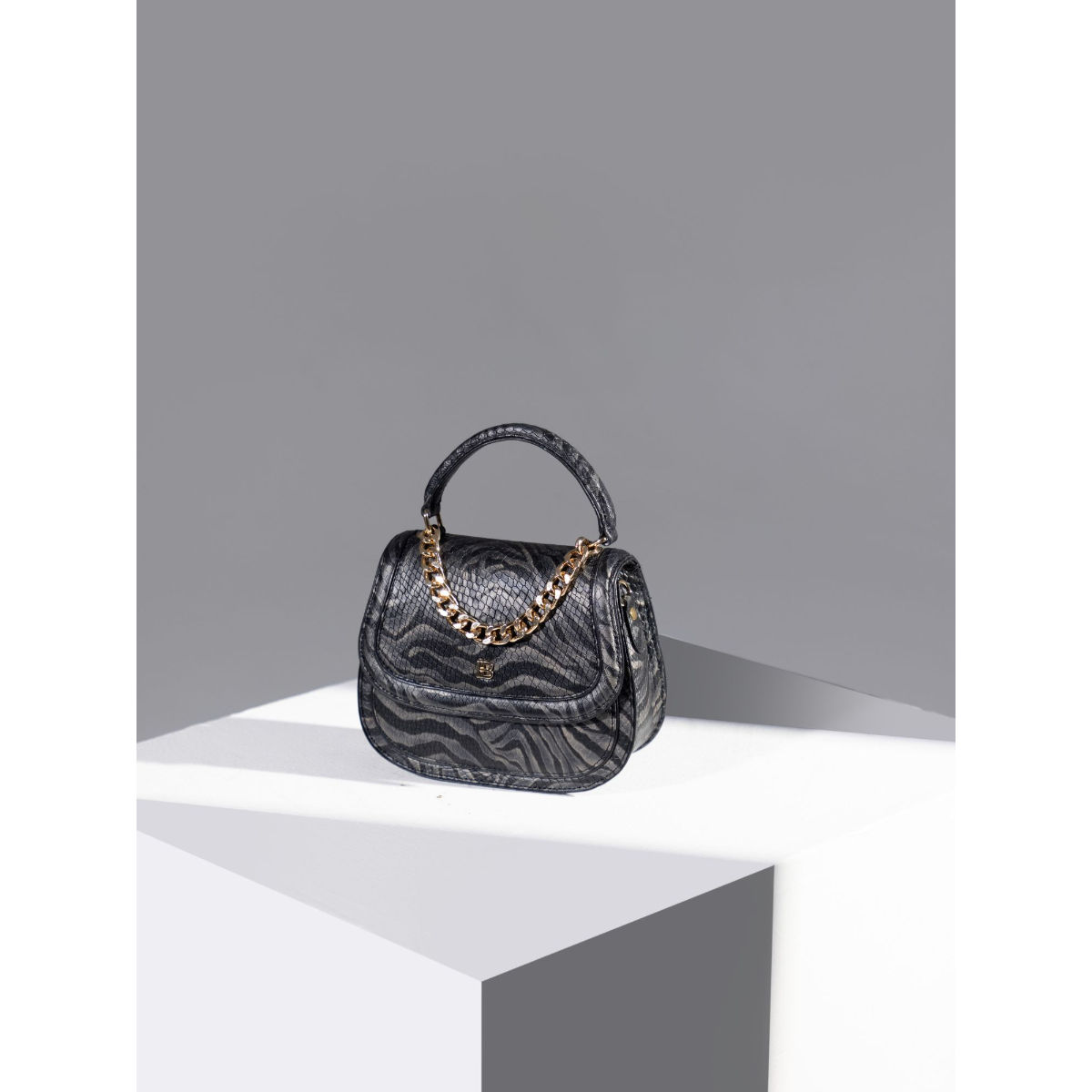 Buy Baeledo Metallica Mini Crossbody And Top Handle Bag-Grey Online