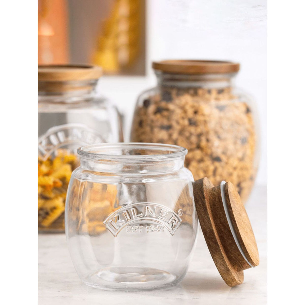 Buy Kilner Transparent Universal Jar Acacia Wooden Lid Online