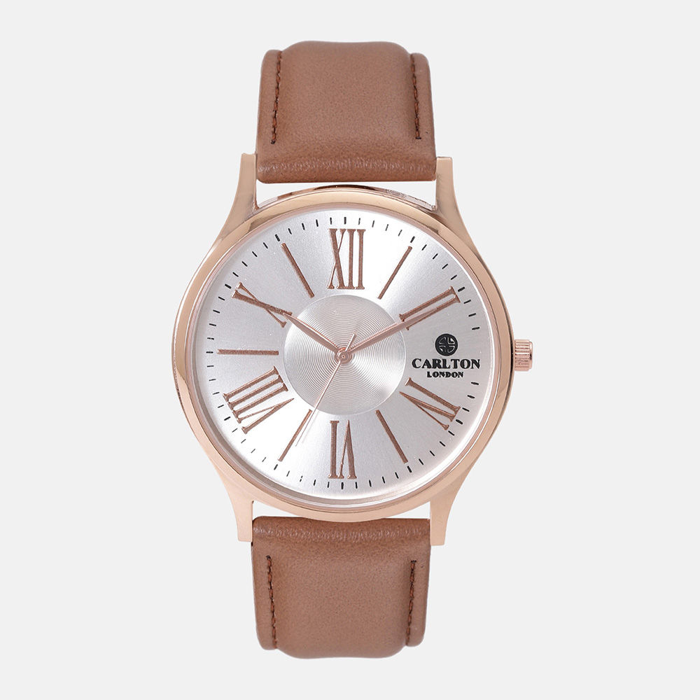 Buy Carlton London Men's Silver-Toned Analogue Watch (CG035RWHT) Online