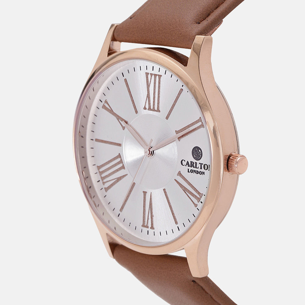 Buy Carlton London Men's Silver-Toned Analogue Watch (CG035RWHT) Online