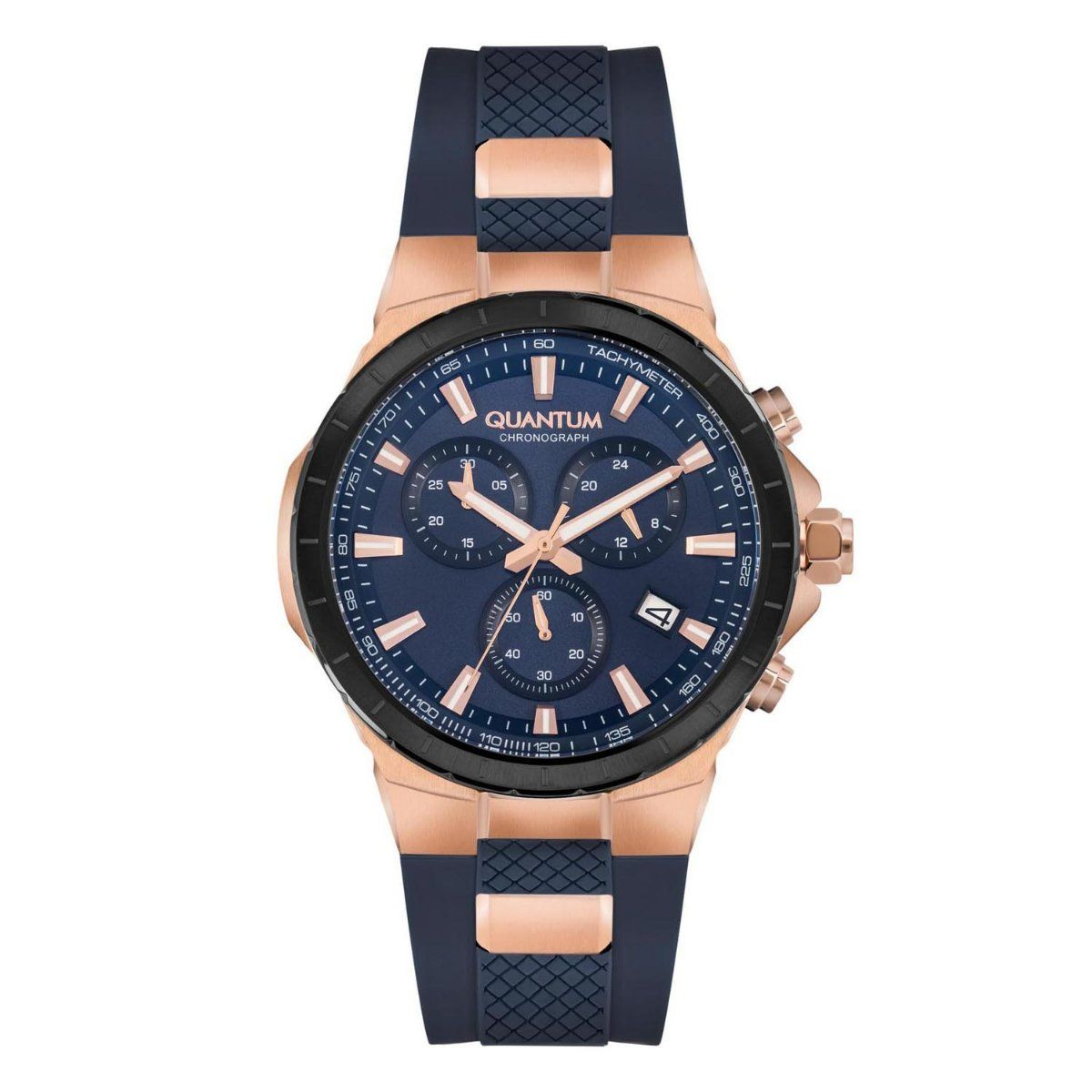 Buy Quantum Hunter Chronograph Blue Round Dial Mens Watch - Hng814.899 Online