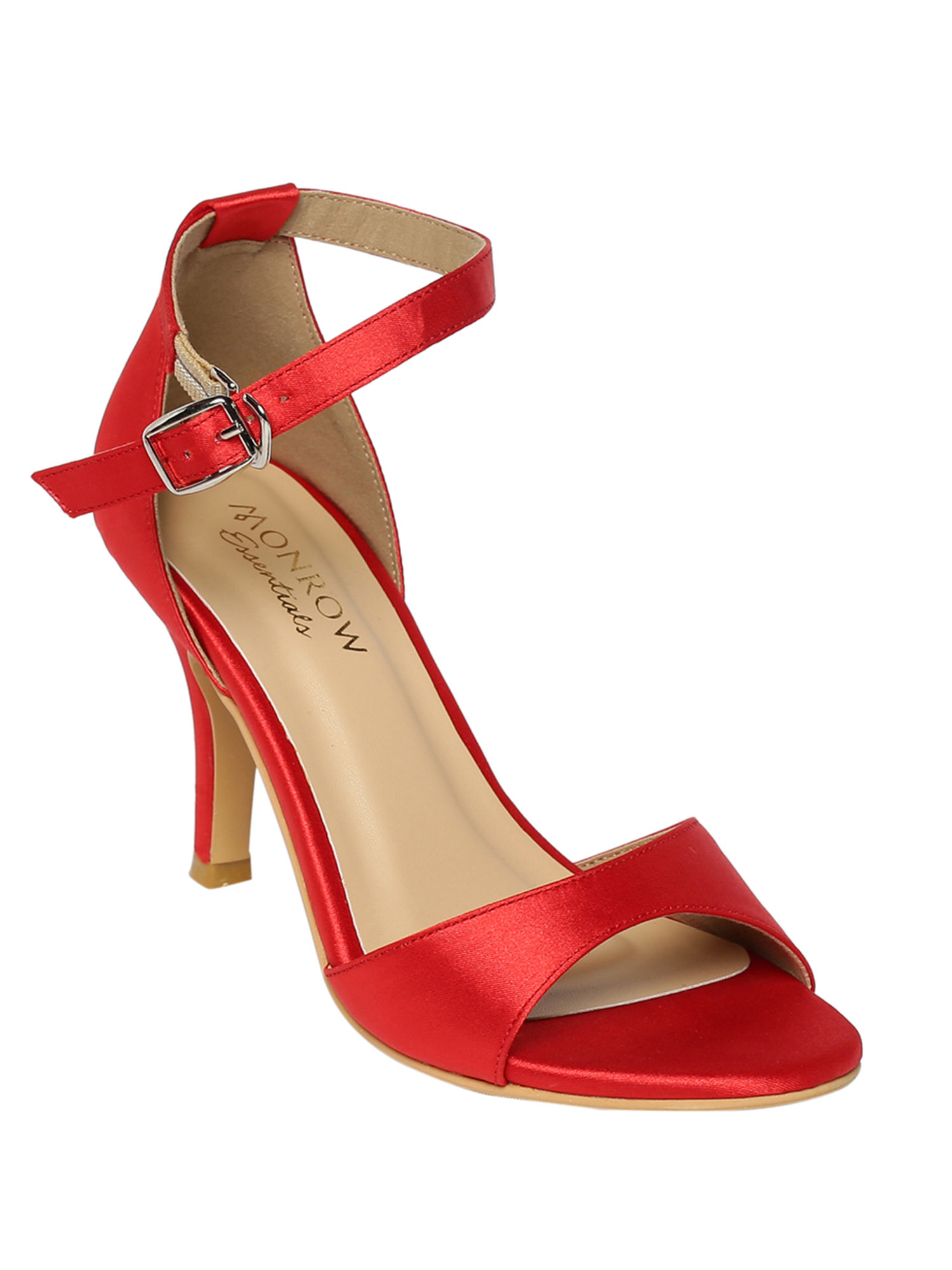 Buy Monrow Solid Cara Red Kitten Heel Online