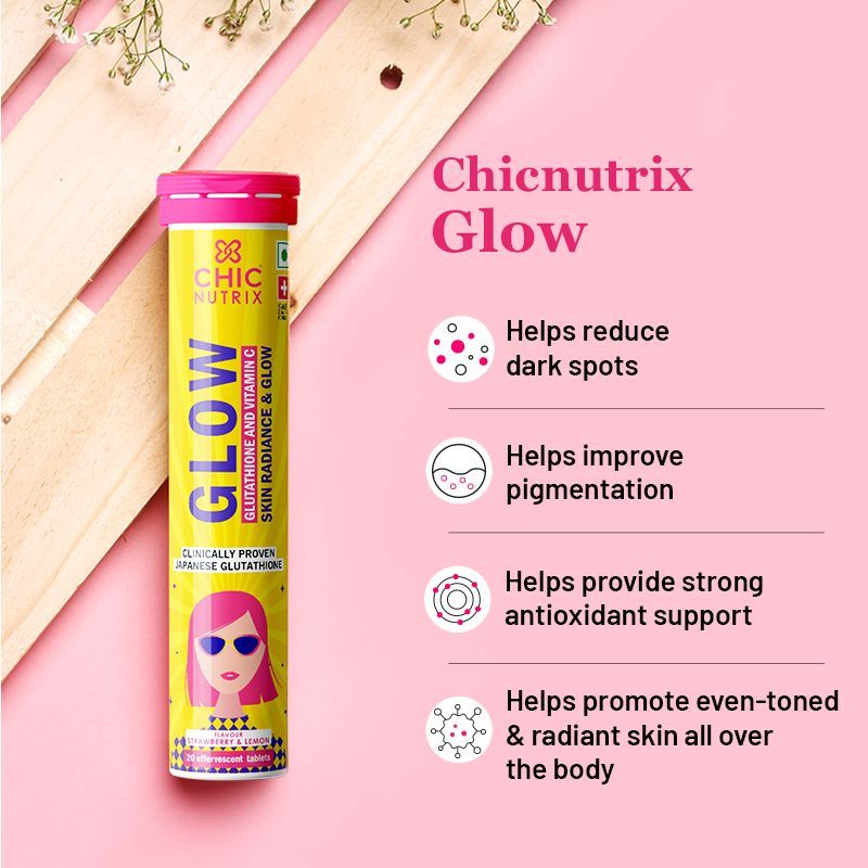Chicnutrix Glow - Glutathione & Vitamin C - Skin Radiance & Glow ...
