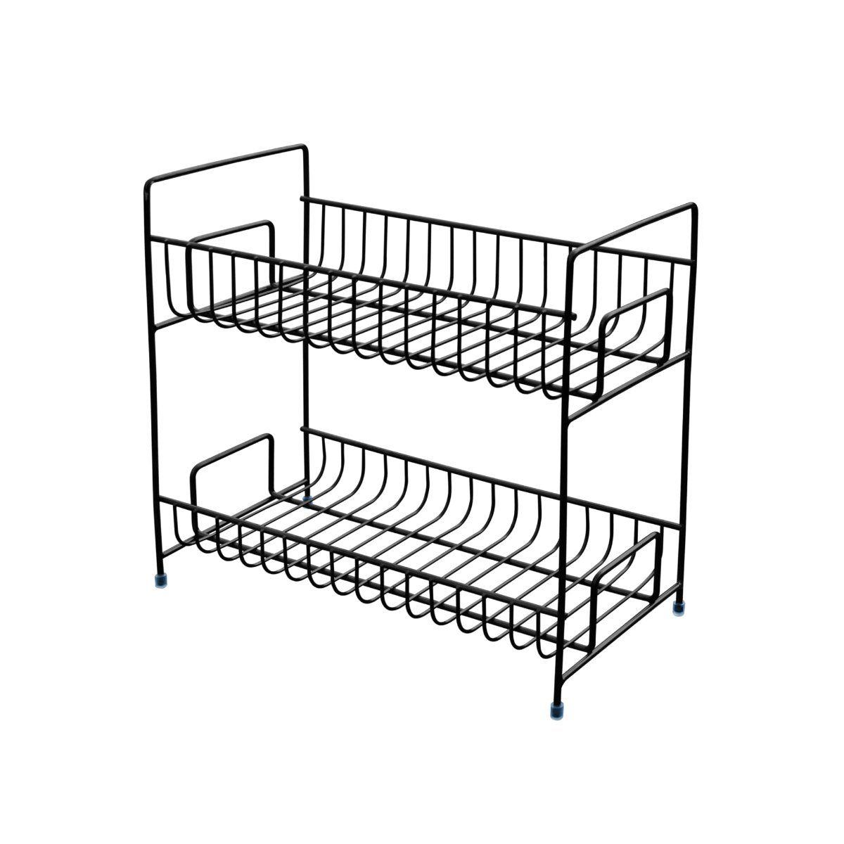 Buy Plantex Stainless Steel 2-Tier Kitchen Rack (Rich Black) Online