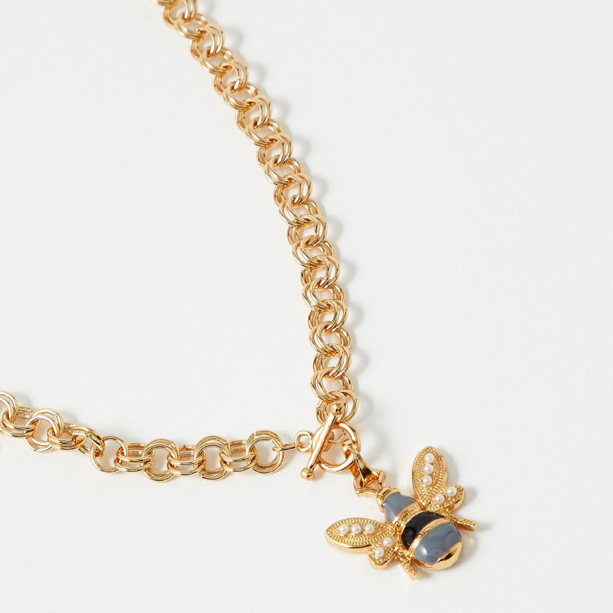 Buy Accessorize London Country Retreat Chunky Bug Tbar Chain Necklace ...