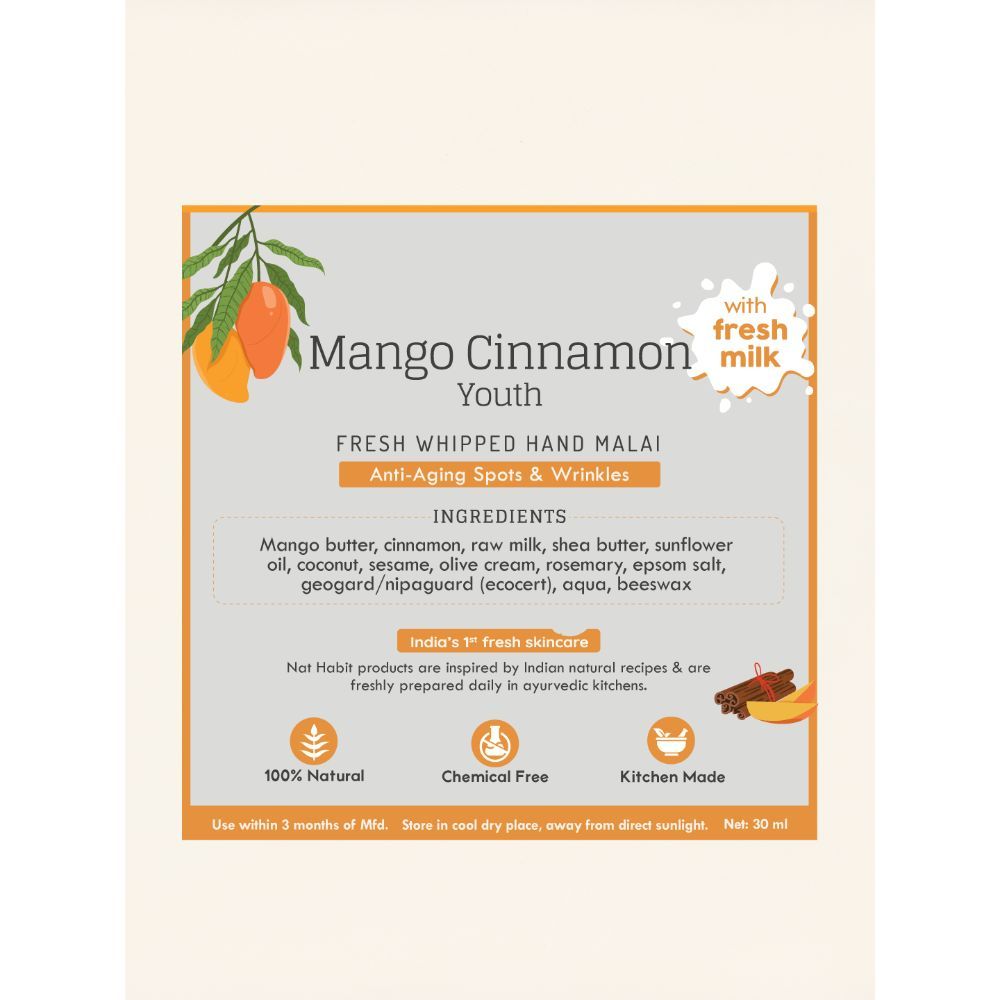 Nat Habit Mango Cinnamon Fresh Whipped Malai Hand Cream: Buy Nat Habit ...
