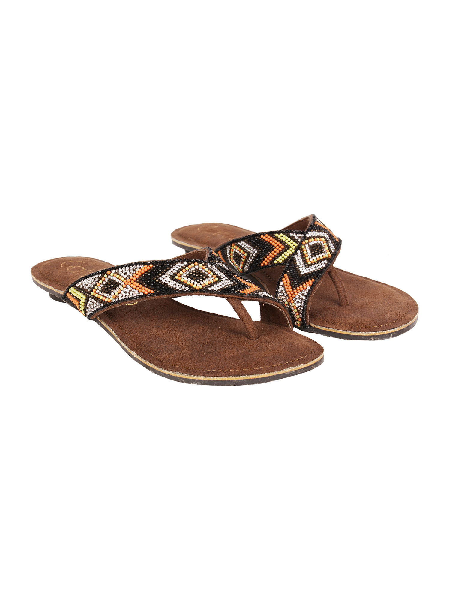 CATWALK Multi-Color Embellished Flats: Buy CATWALK Multi-Color ...
