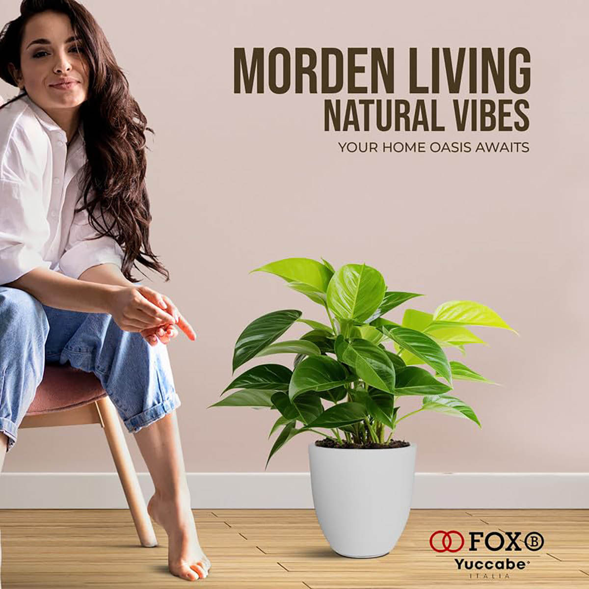 Buy Yuccabe Italia Foxb Pcup 10-Inch Flower Pot Durable Planter (Beige ...