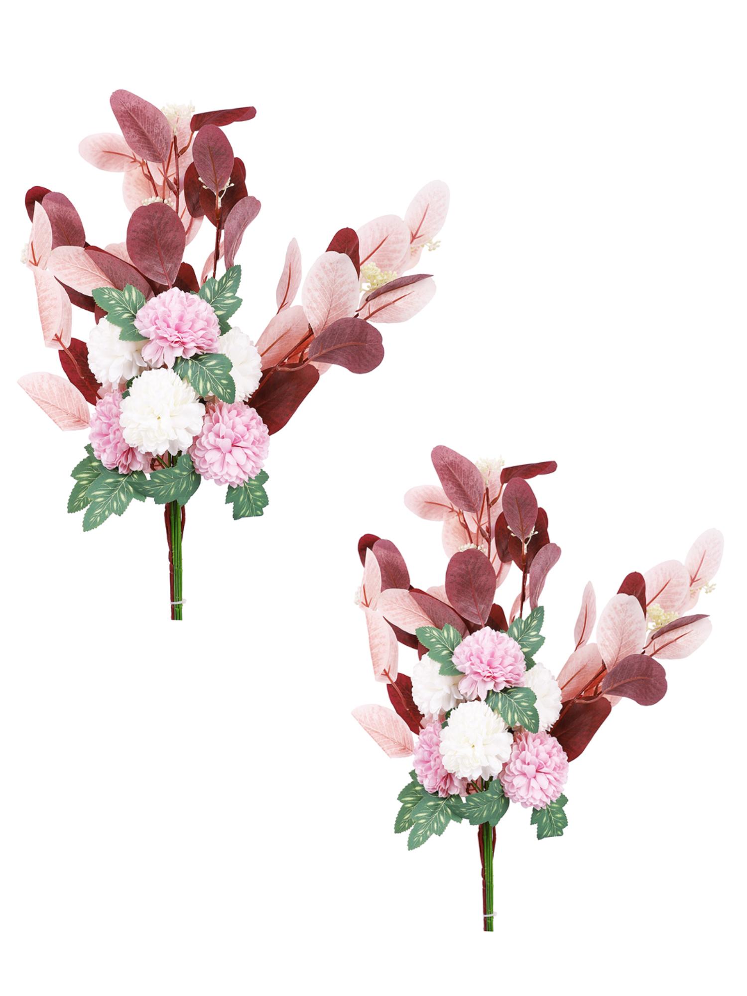 Buy Tayhaa Multi-Color Pastel Blooms Flower Stems (Pack of 2) Online