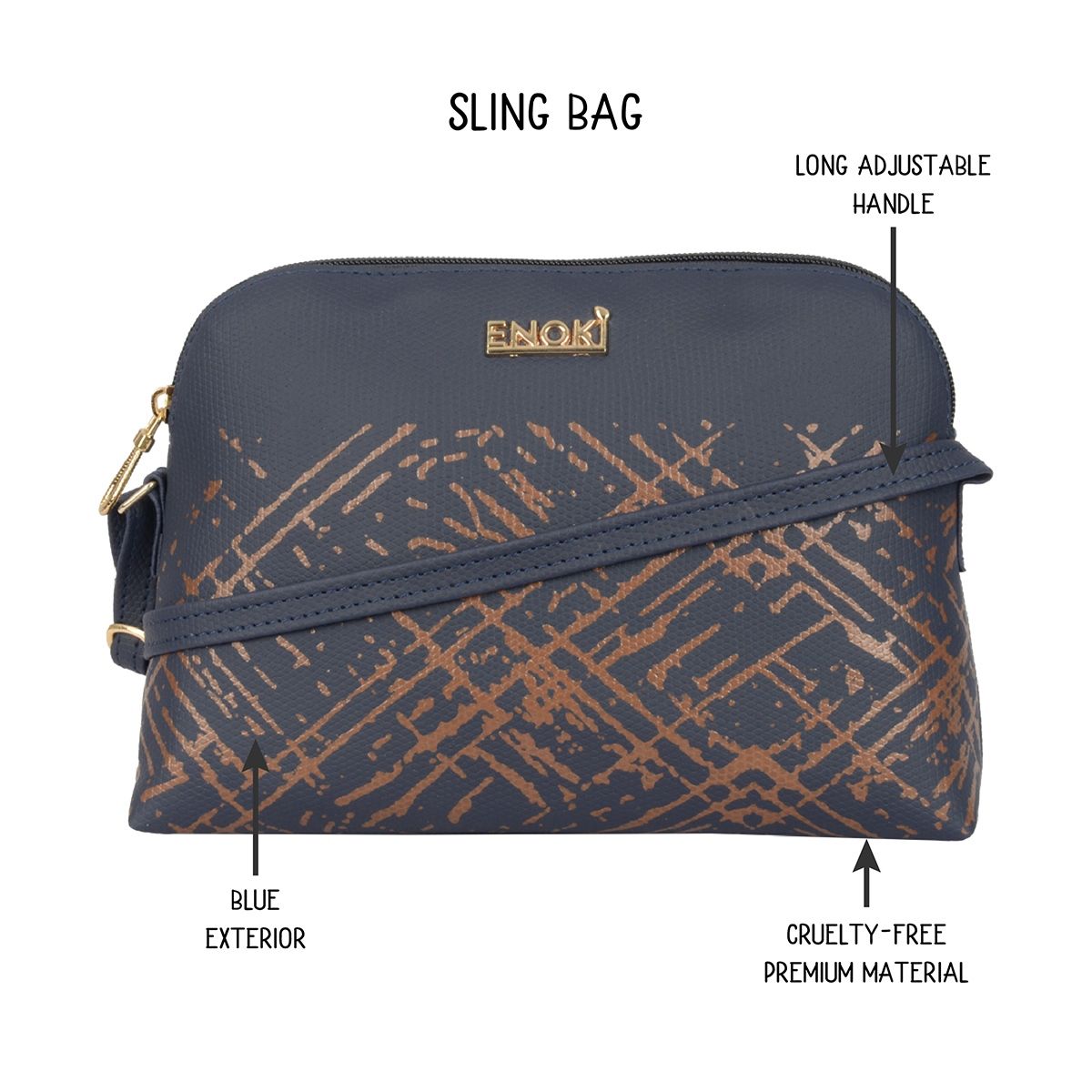 Enoki Women Sling Bag Navy Blue (XS): Buy Enoki Women Sling Bag Navy ...