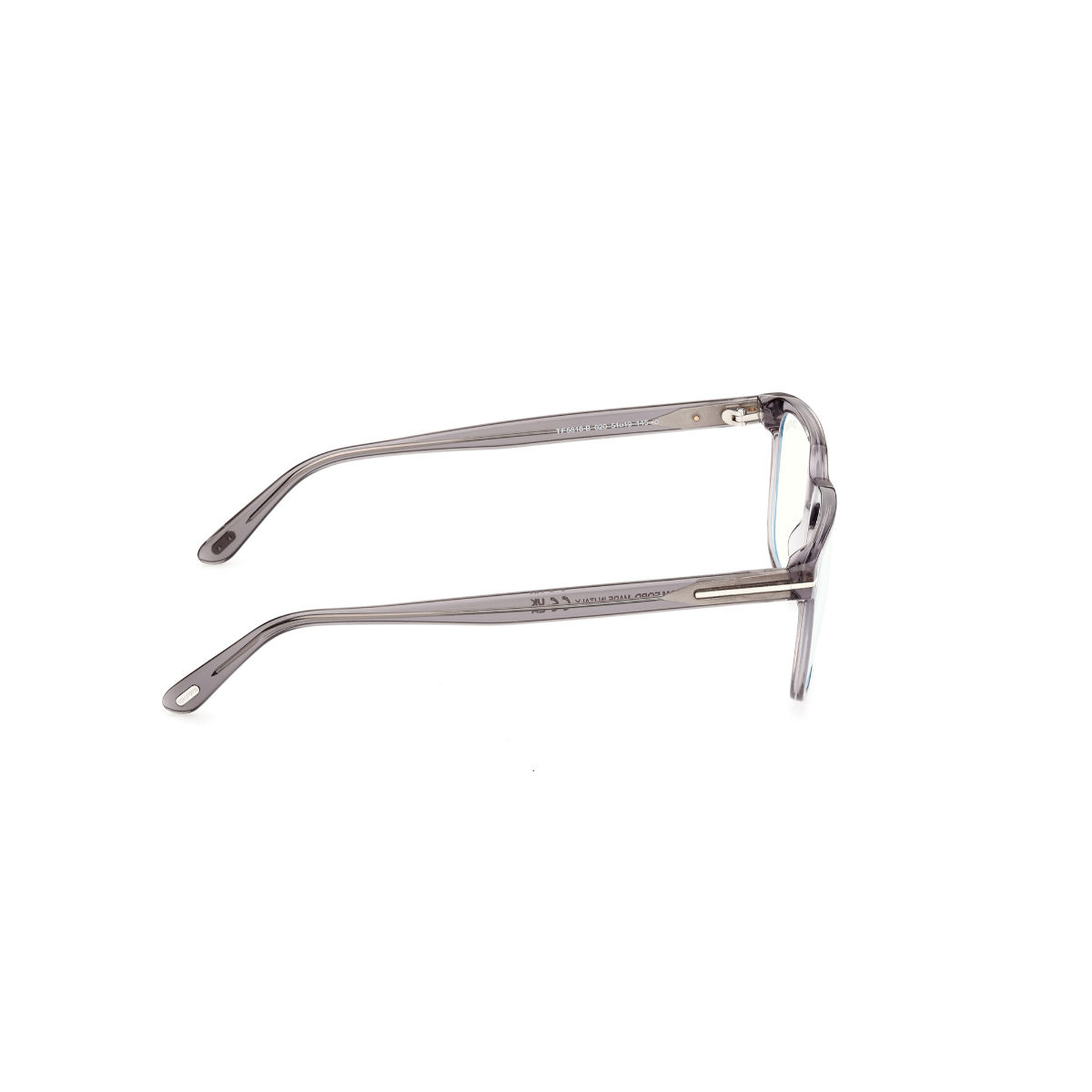 Tom Ford Eyewear Acetate Grey Transparent Eyeglass Frame - FT5818-B 51 ...