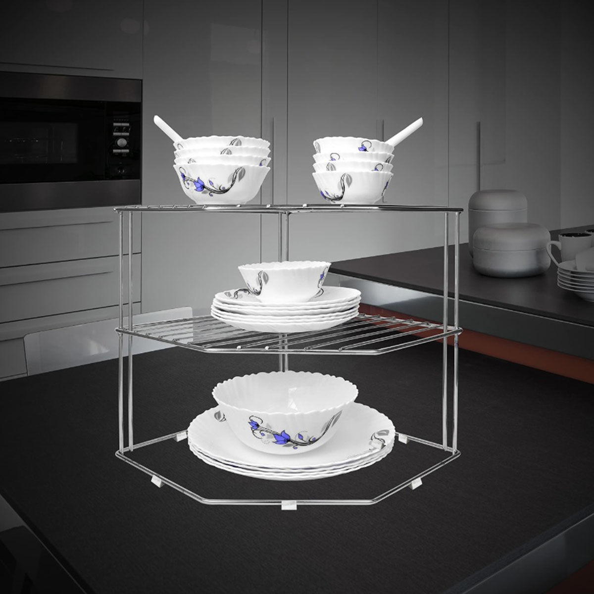 Buy Plantex Ss Multipurpose Kitchen Corner Rack Online