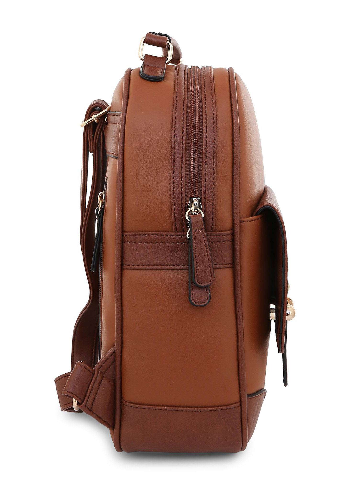 Buy Lavie Brown Polyurethane Rupi Backpack Online