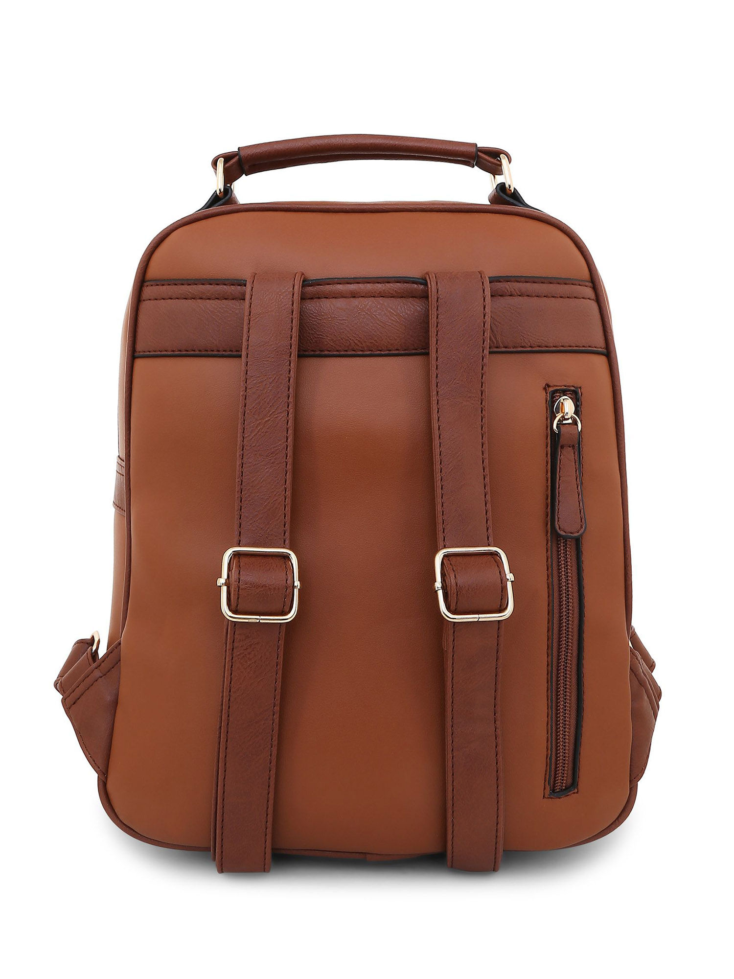 Buy Lavie Brown Polyurethane Rupi Backpack Online