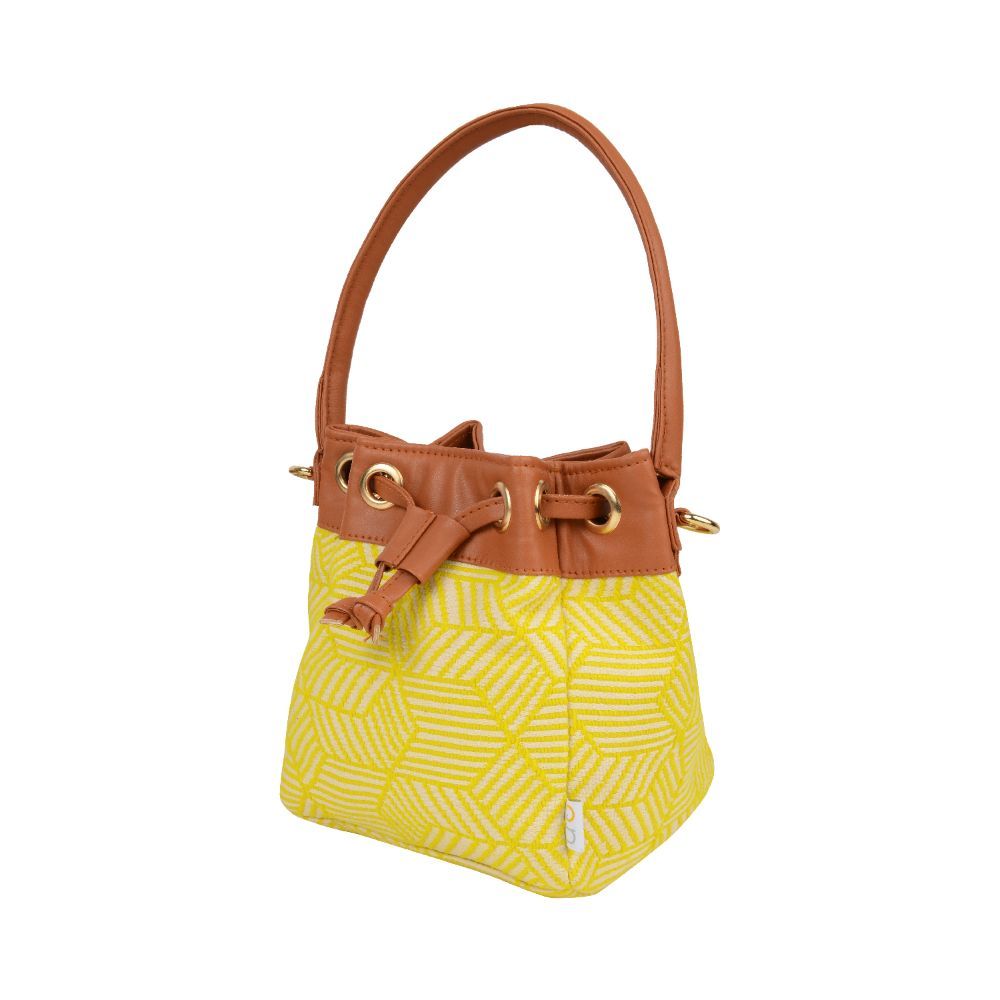 Buy IRO Yellow Mini Drawstring Bag Online
