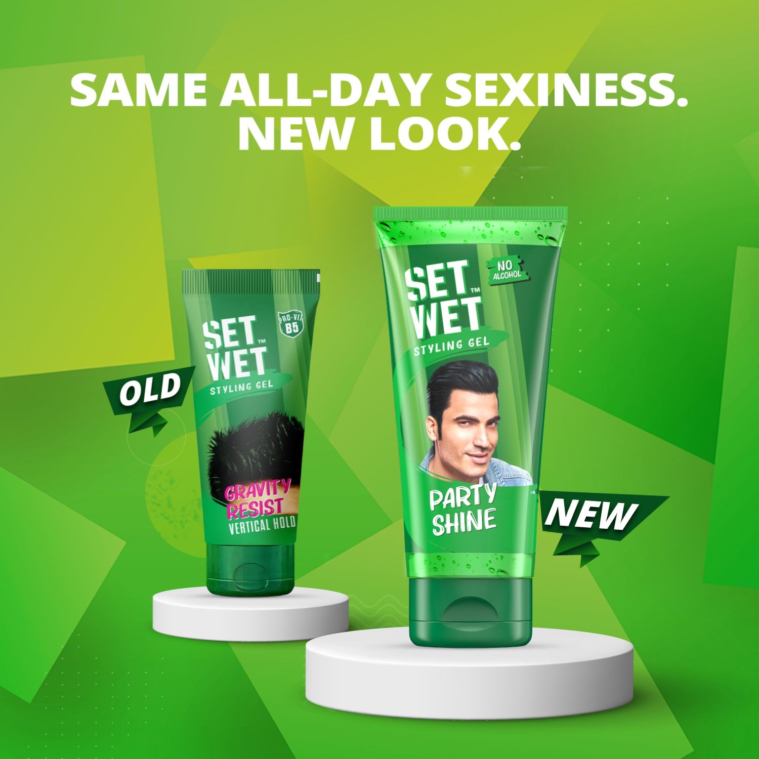Set Wet Hair Gel For Men Vertical Hold Strong Hold High Shine No