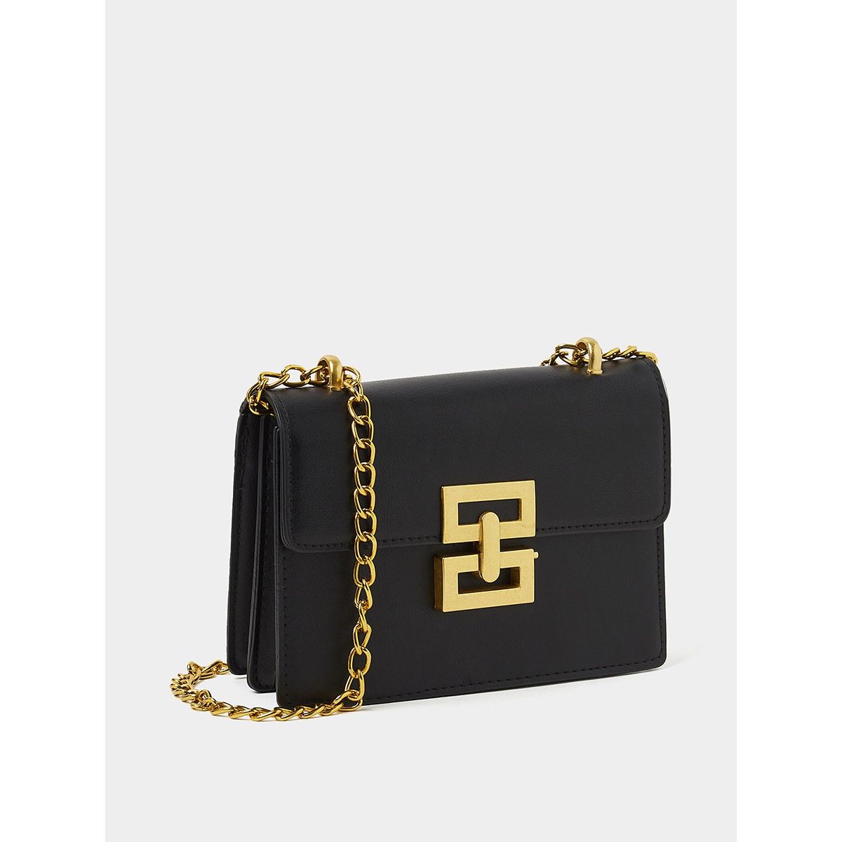 Buy Styli Twisted Lock Rectangle Sling Bag Online